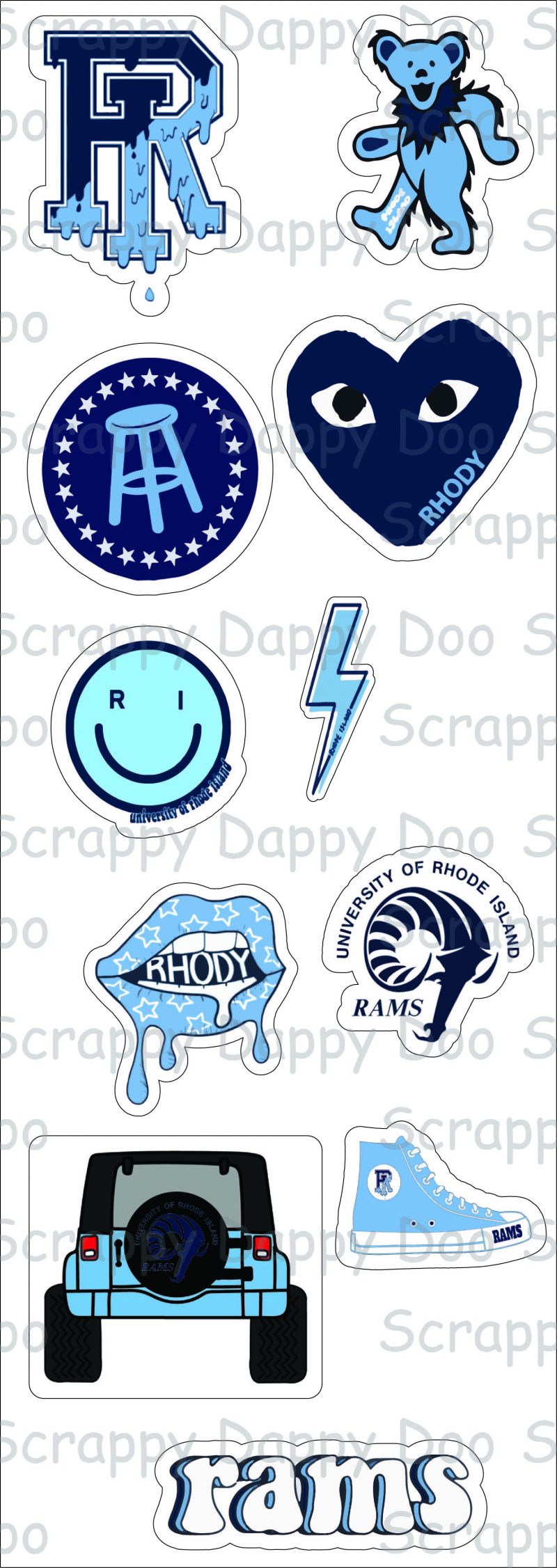 College/University Stickers – Scrappy Dappy Doo