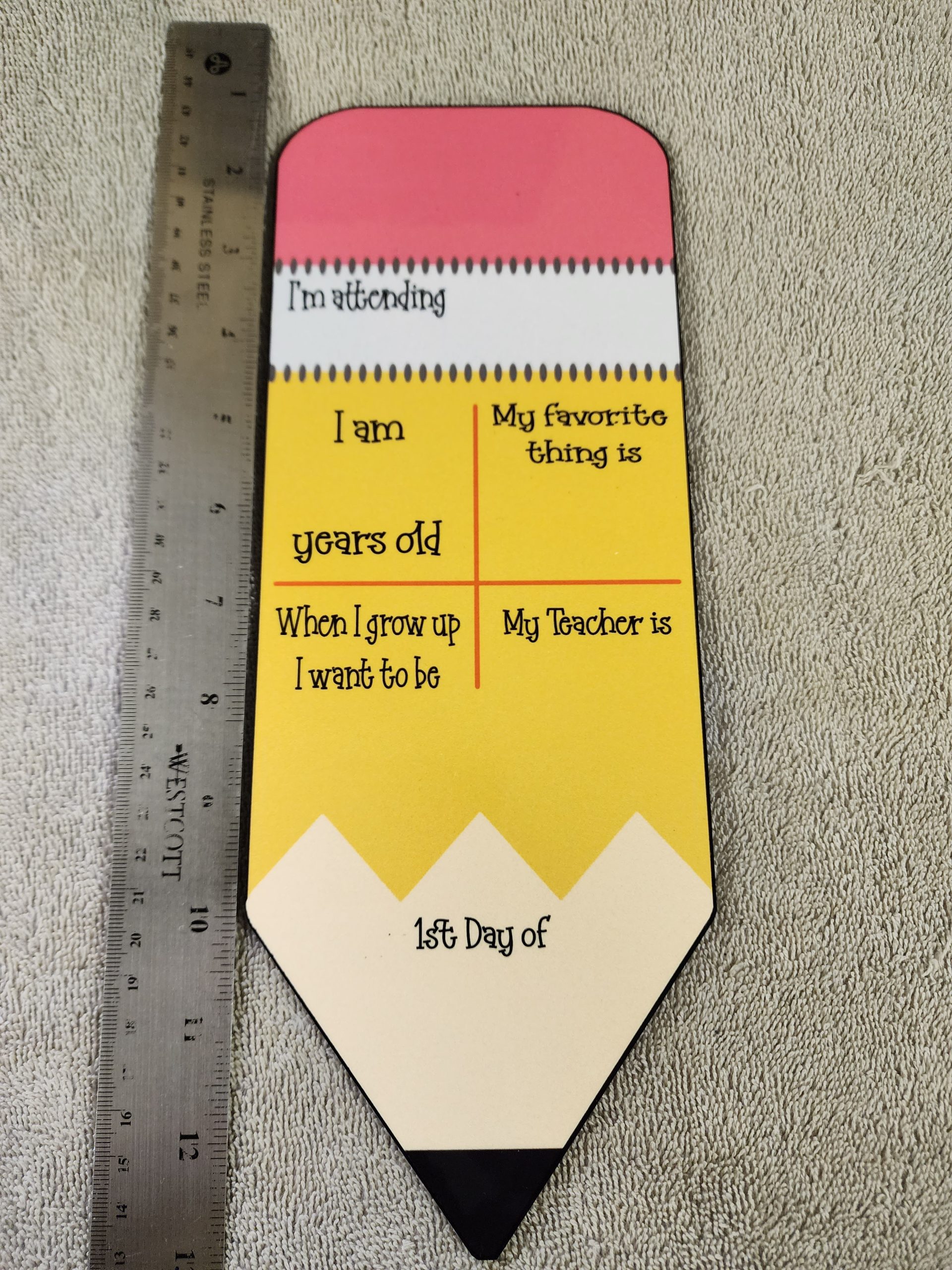 First Day of School Pencil – Scrappy Dappy Doo